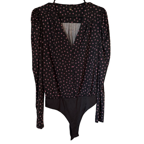AFRM | Tops | Afrm Puff Sleeve Floral Bodysuit | Poshmark